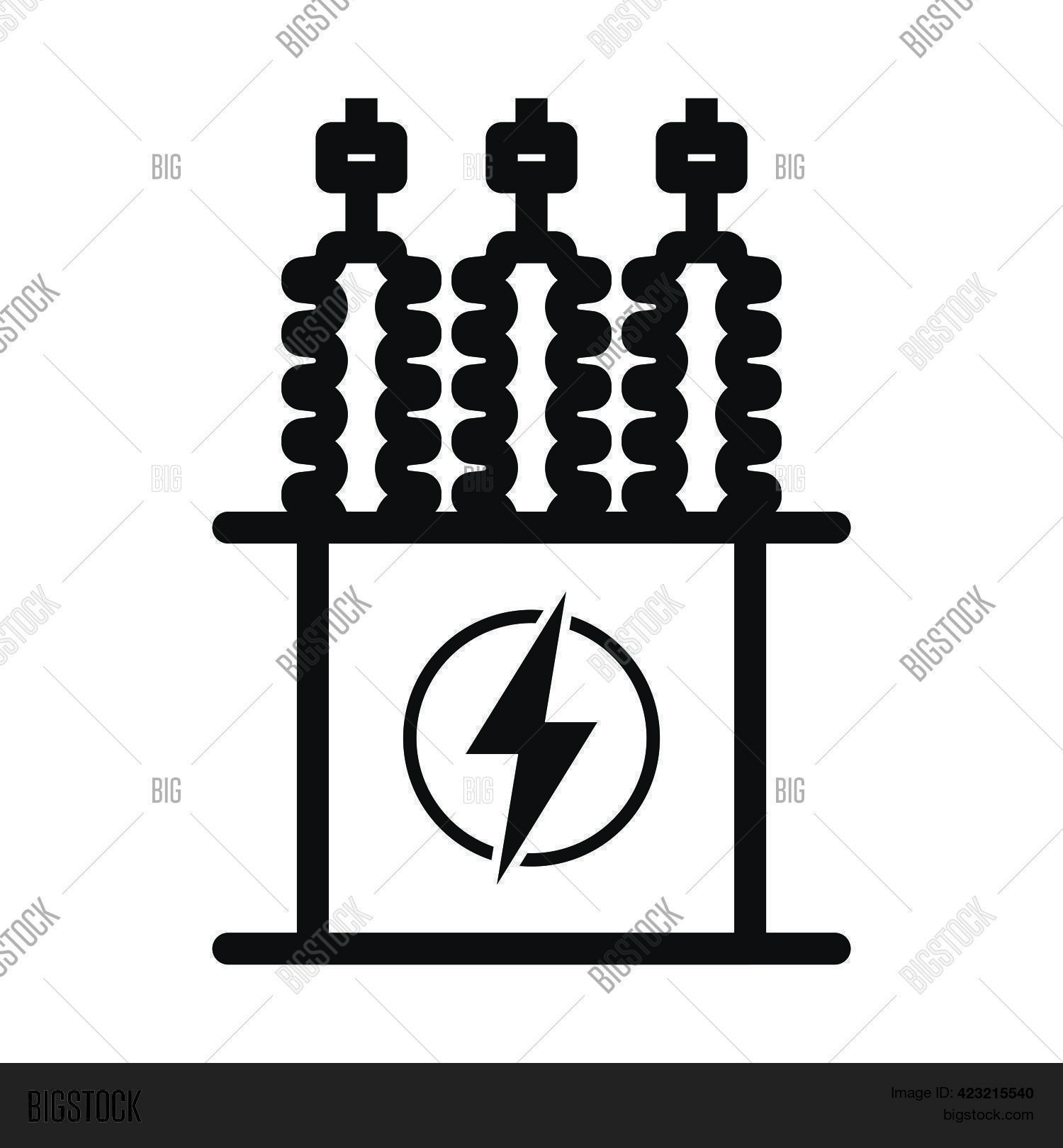 Electric Transformer Vector & Photo (Free Trial) | Bigstock