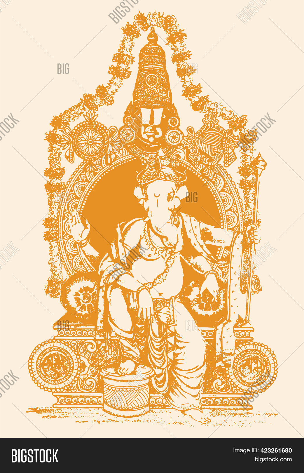 Sketch Hindu God Lord Image & Photo (Free Trial) | Bigstock