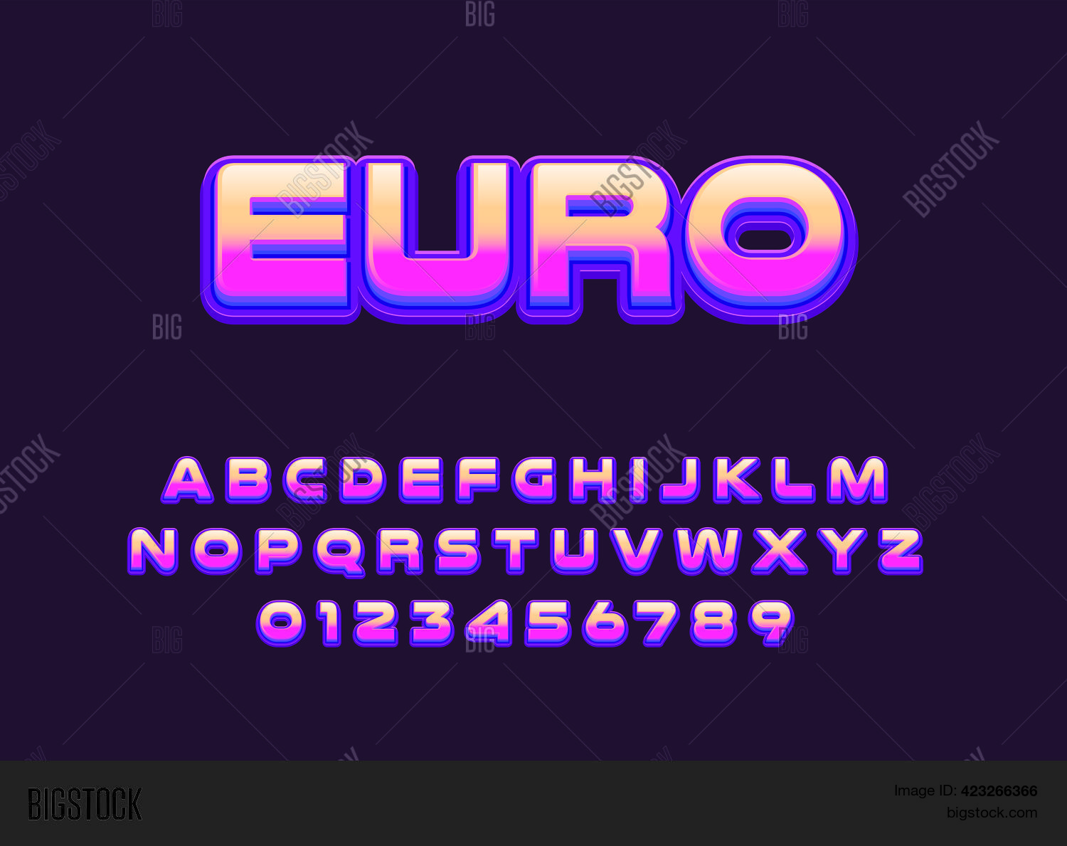 Euro Gradient Font Vector & Photo (Free Trial) | Bigstock