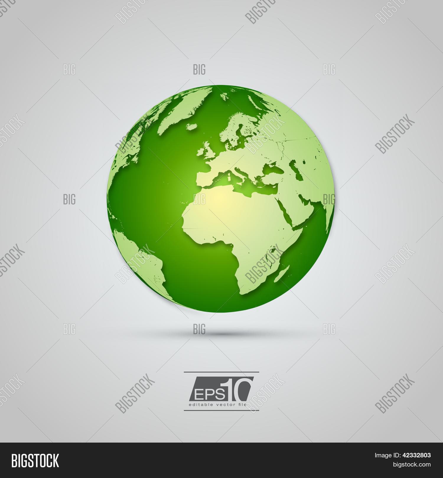 Green Globe Icon Vector & Photo (Free Trial) | Bigstock