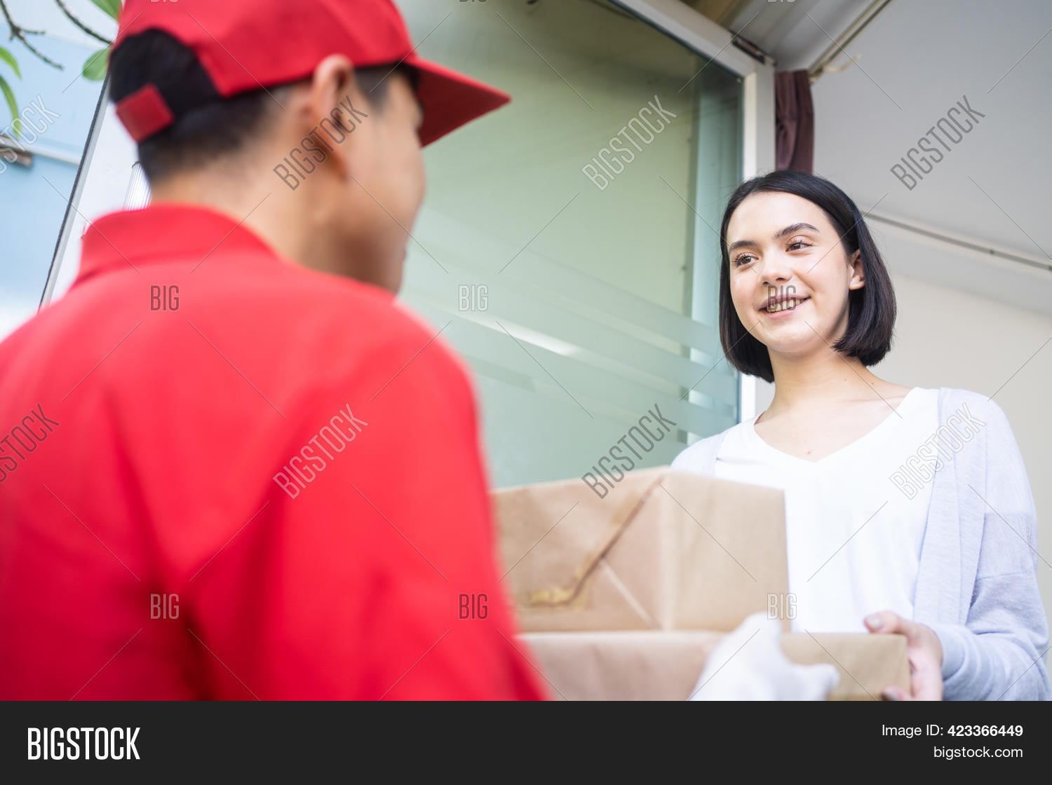 Postman Delivering Image & Photo (Free Trial) | Bigstock