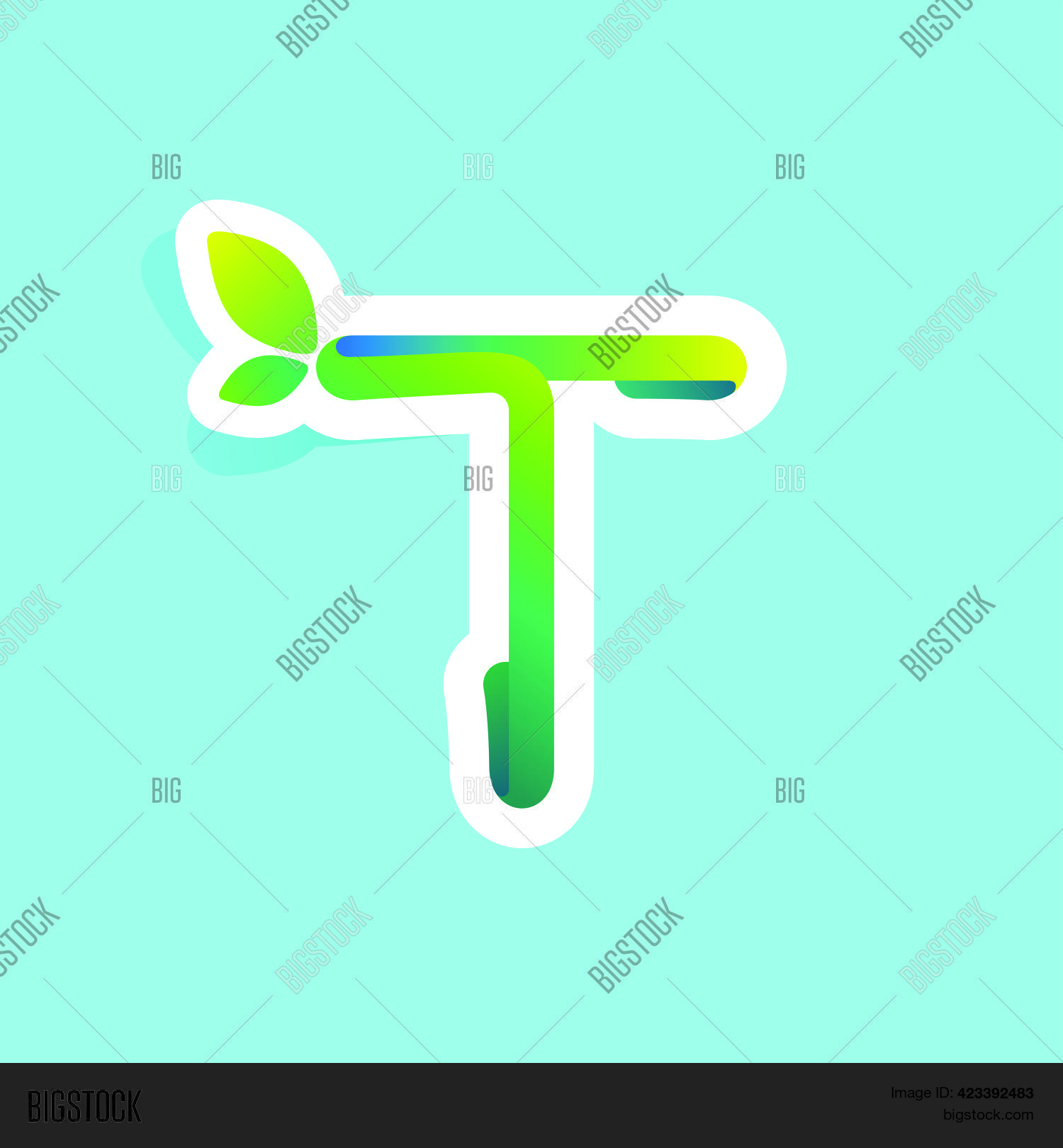 T Letter Flow Line Vector & Photo (Free Trial) | Bigstock