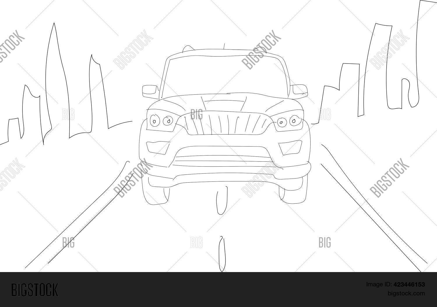 Hand Drawn Sketch Suv Vector & Photo (Free Trial) | Bigstock