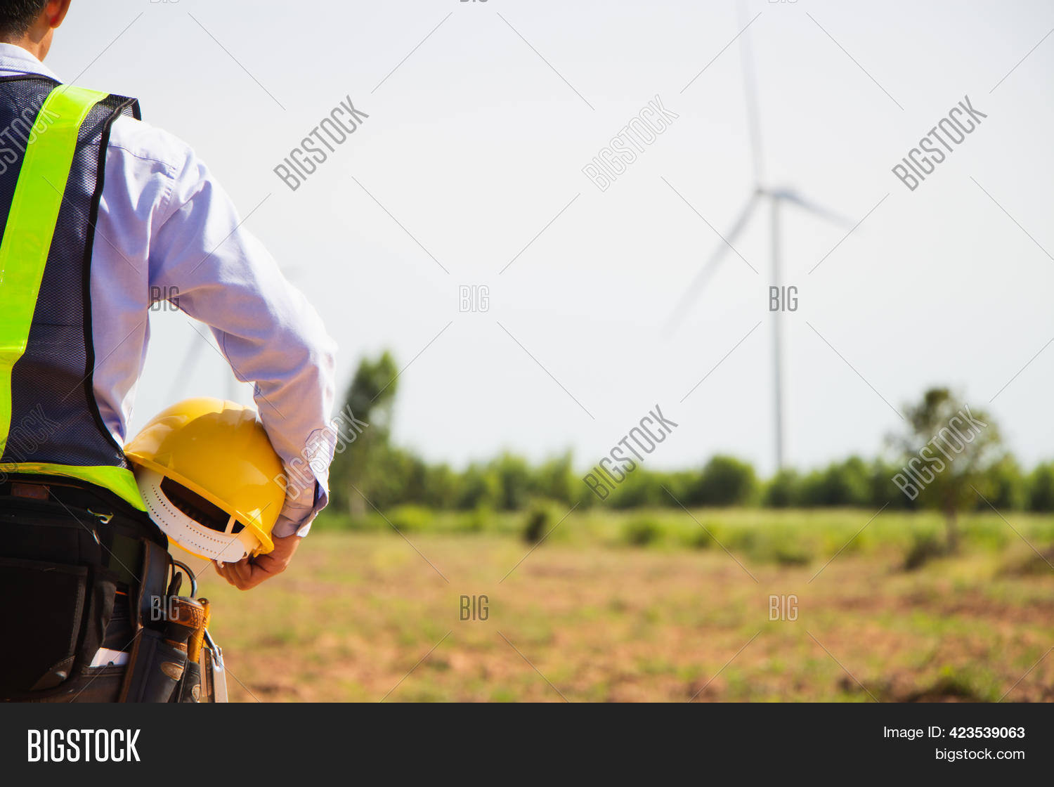 Rear View Man Engineer Image & Photo (Free Trial) | Bigstock