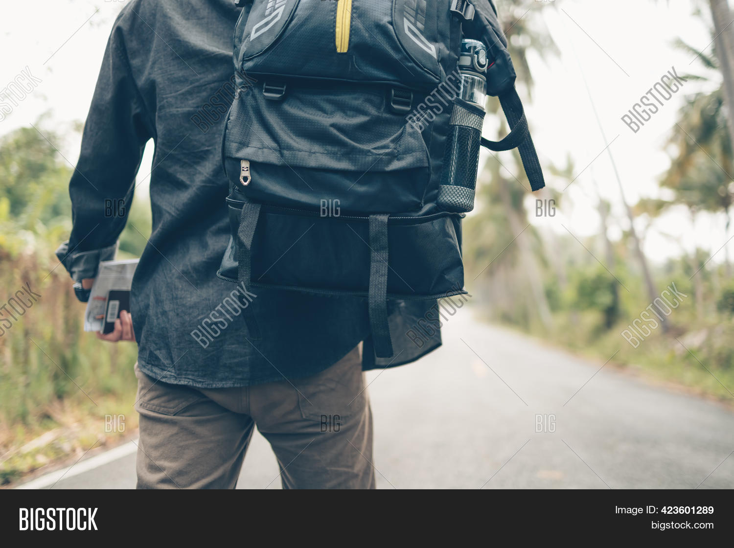 Rear View Man Backpack Image & Photo (Free Trial) | Bigstock