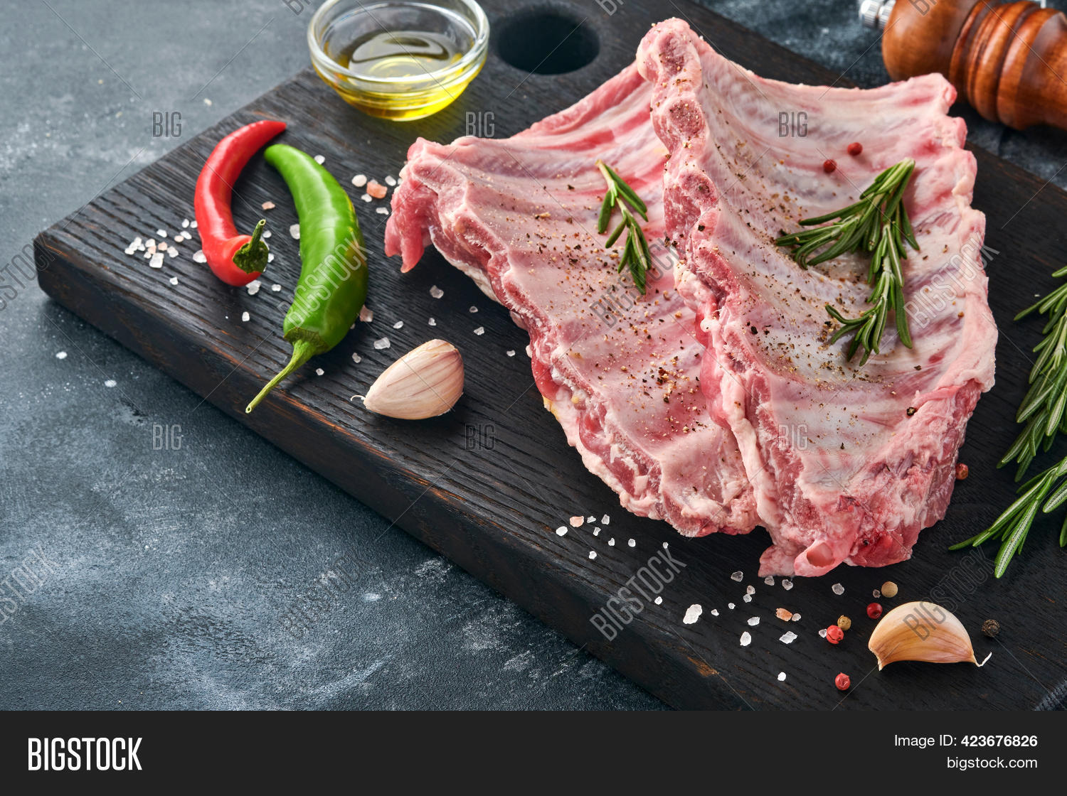 Raw Pork Ribs Fresh Image & Photo (Free Trial) | Bigstock