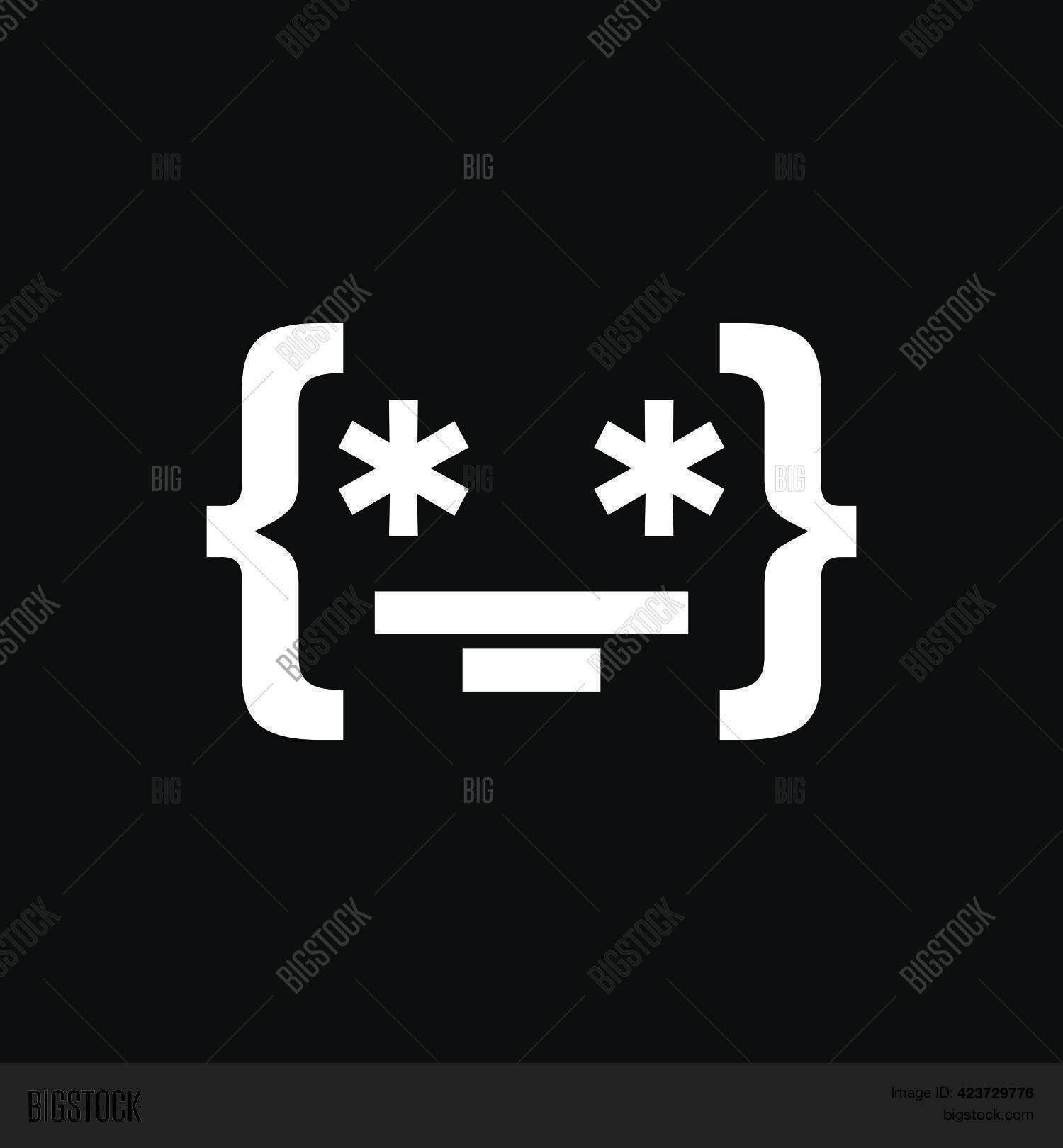 Simple Code Face Logo Vector & Photo (Free Trial) | Bigstock