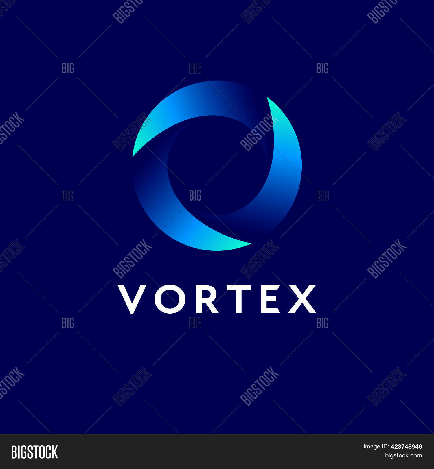 Vortex Logo. Blue Vector & Photo (Free Trial) | Bigstock