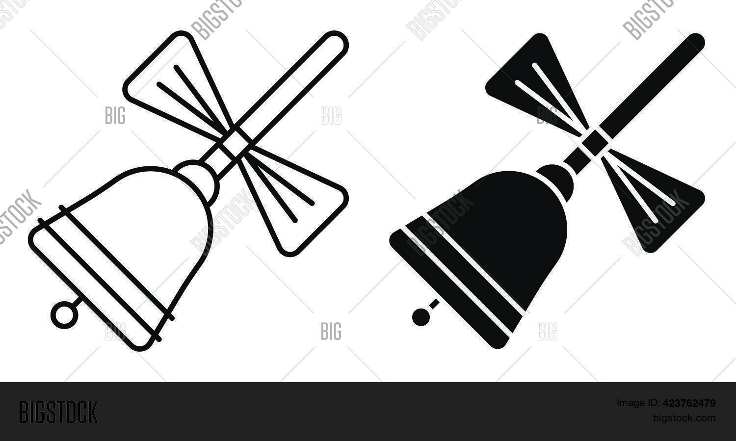 Ringing School Bell Vector & Photo (Free Trial) | Bigstock