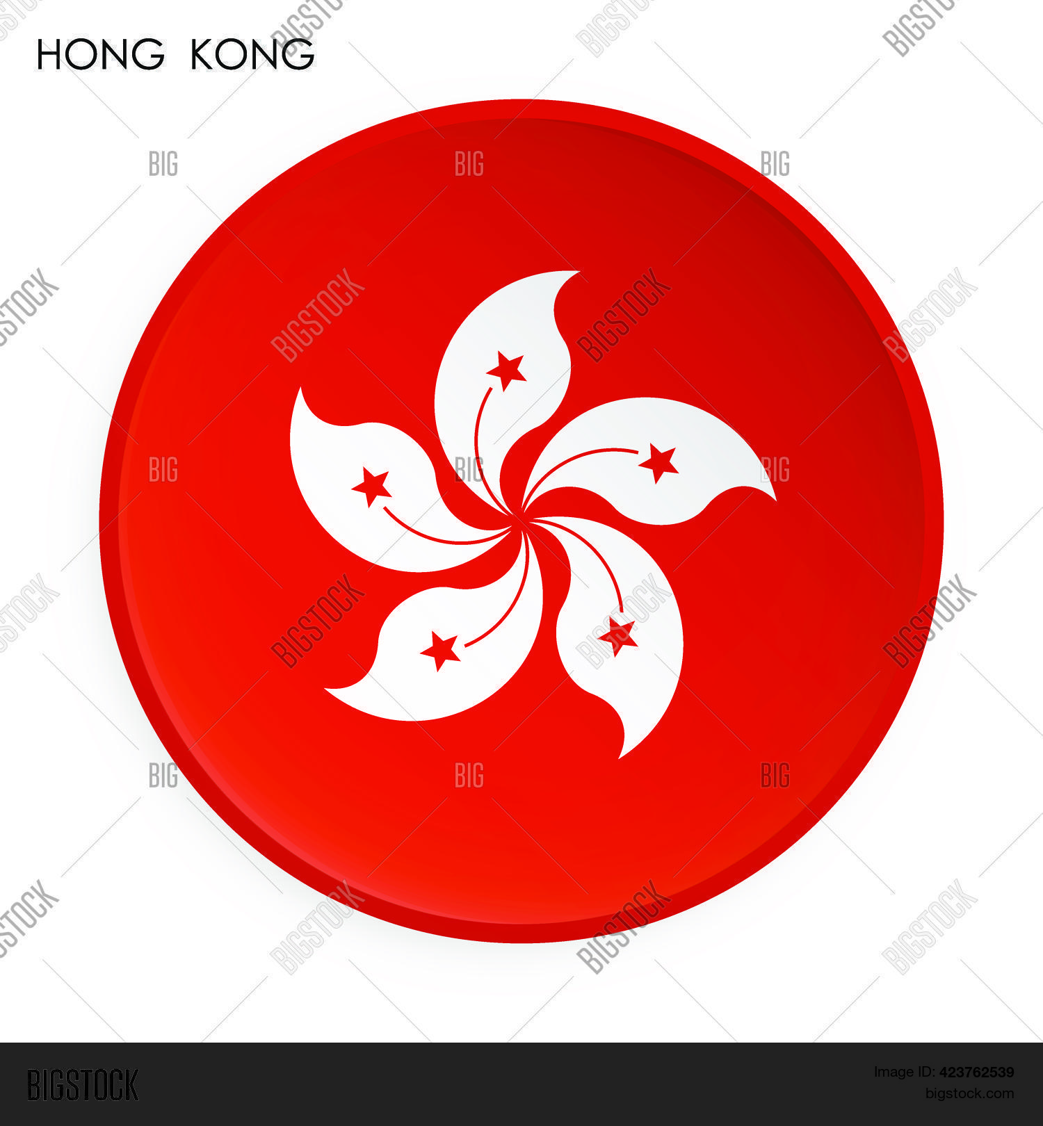 Hong Kong Flag Icon Vector & Photo (Free Trial) | Bigstock