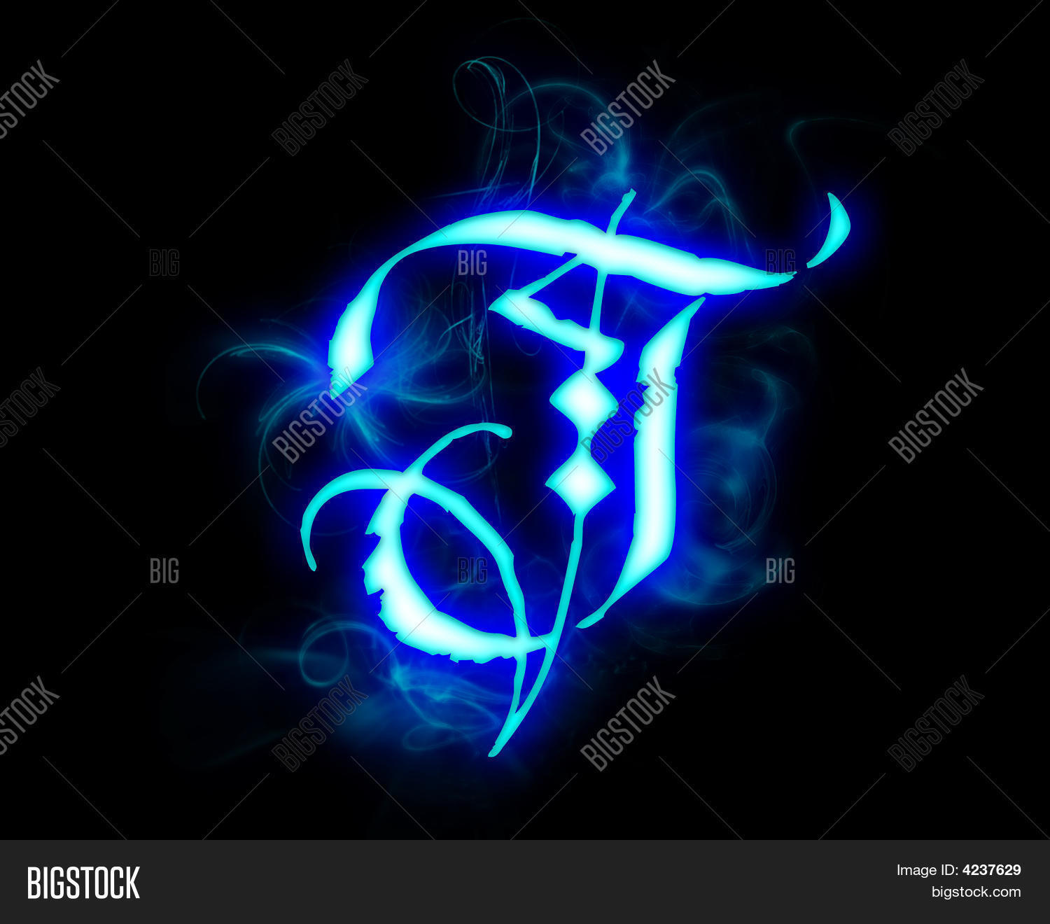 Blue Flame Magic Font Image & Photo (Free Trial) | Bigstock