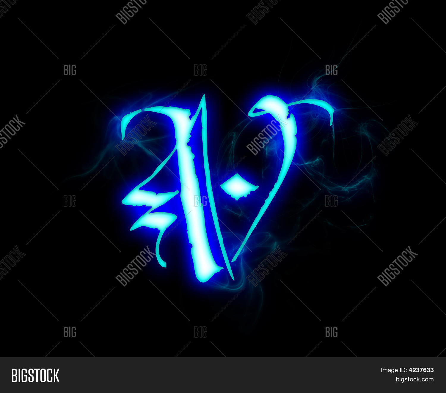 Blue Flame Magic Font Image & Photo (Free Trial) | Bigstock