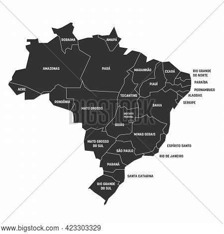 Gray Political Map Vector & Photo (Free Trial) | Bigstock