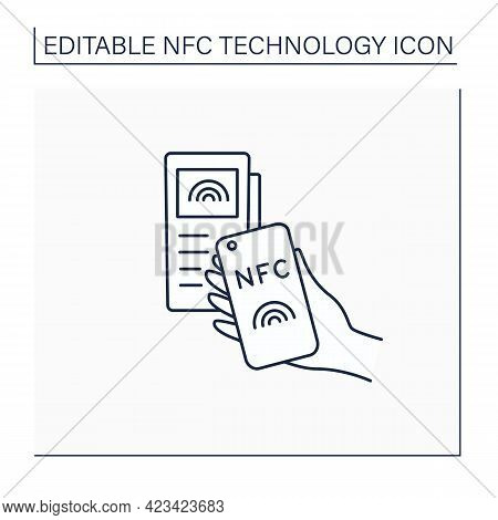 Nfc Technology Line Vector & Photo (Free Trial) | Bigstock