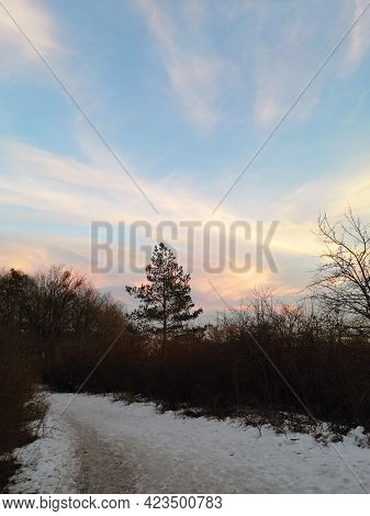 Winter Red Sky Clouds Image & Photo (Free Trial) | Bigstock
