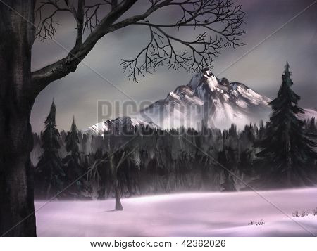 Dark Winter Landscape Image & Photo (Free Trial) | Bigstock