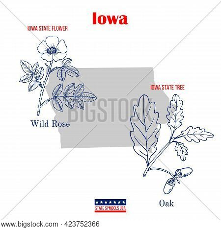 Iowa. Set Usa Vector & Photo (Free Trial) | Bigstock