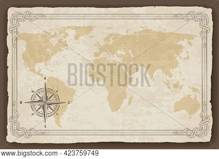 Old Map Frame Retro Image & Photo (Free Trial) | Bigstock