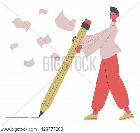 Copywriter Character Vector & Photo (Free Trial) | Bigstock