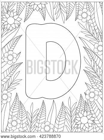 Letter D Coloring Vector & Photo (Free Trial) | Bigstock