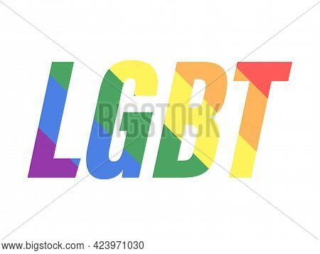 Lgbt Text Rainbow Vector & Photo (Free Trial) | Bigstock