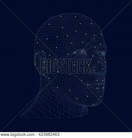 Wireframe Man Head Vector & Photo (Free Trial) | Bigstock