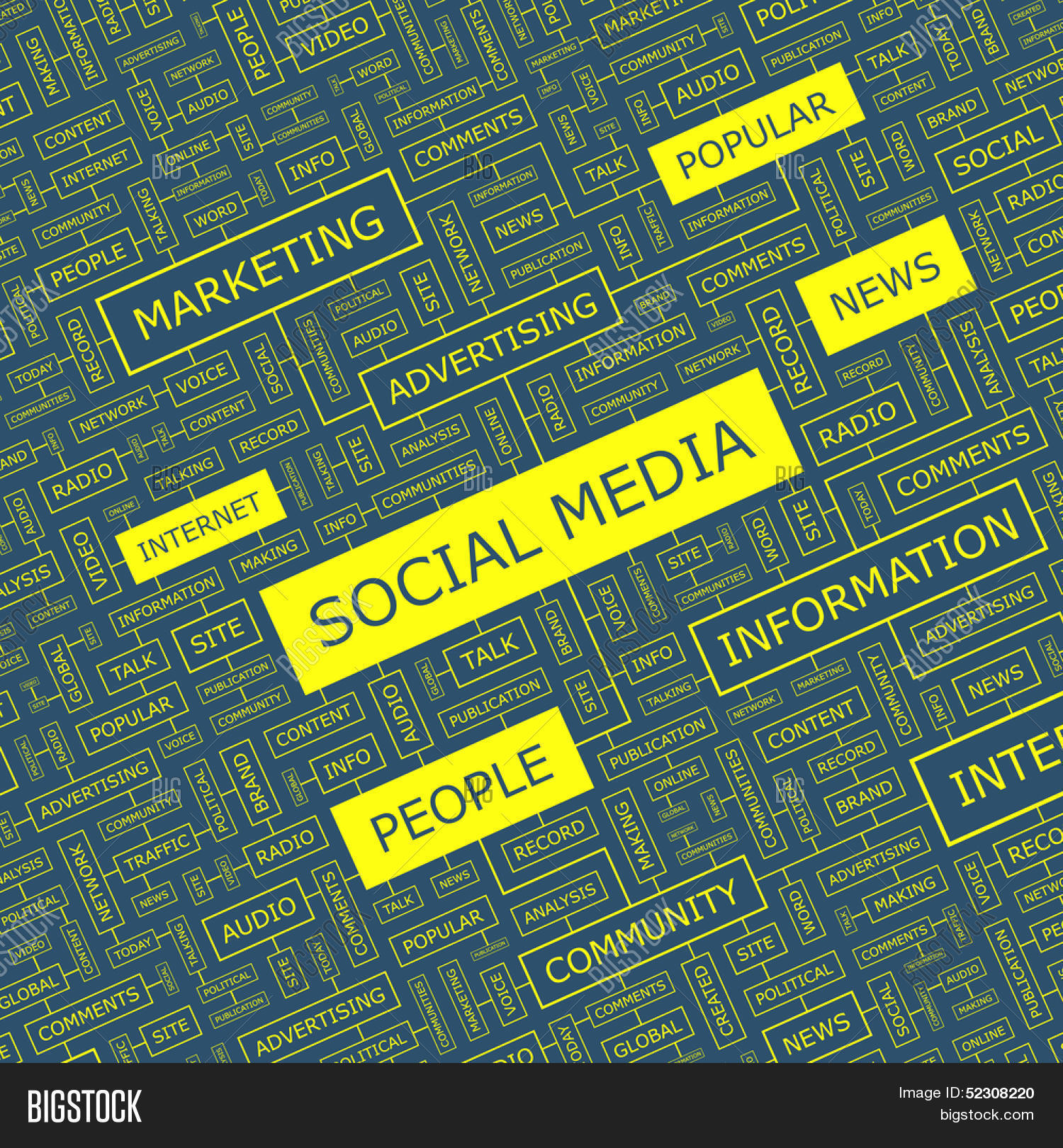 SOCIAL MEDIA. Word Vector & Photo (Free Trial) | Bigstock