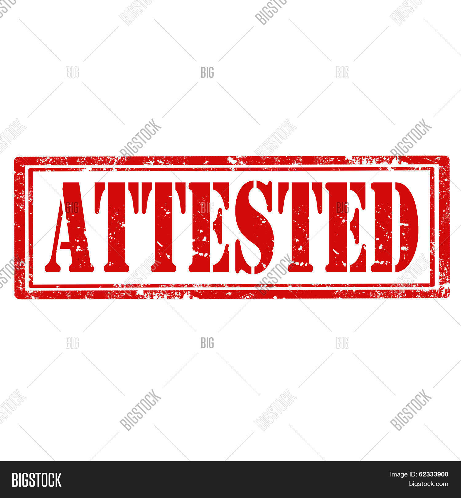 Attested-stamp Vector & Photo (Free Trial) | Bigstock