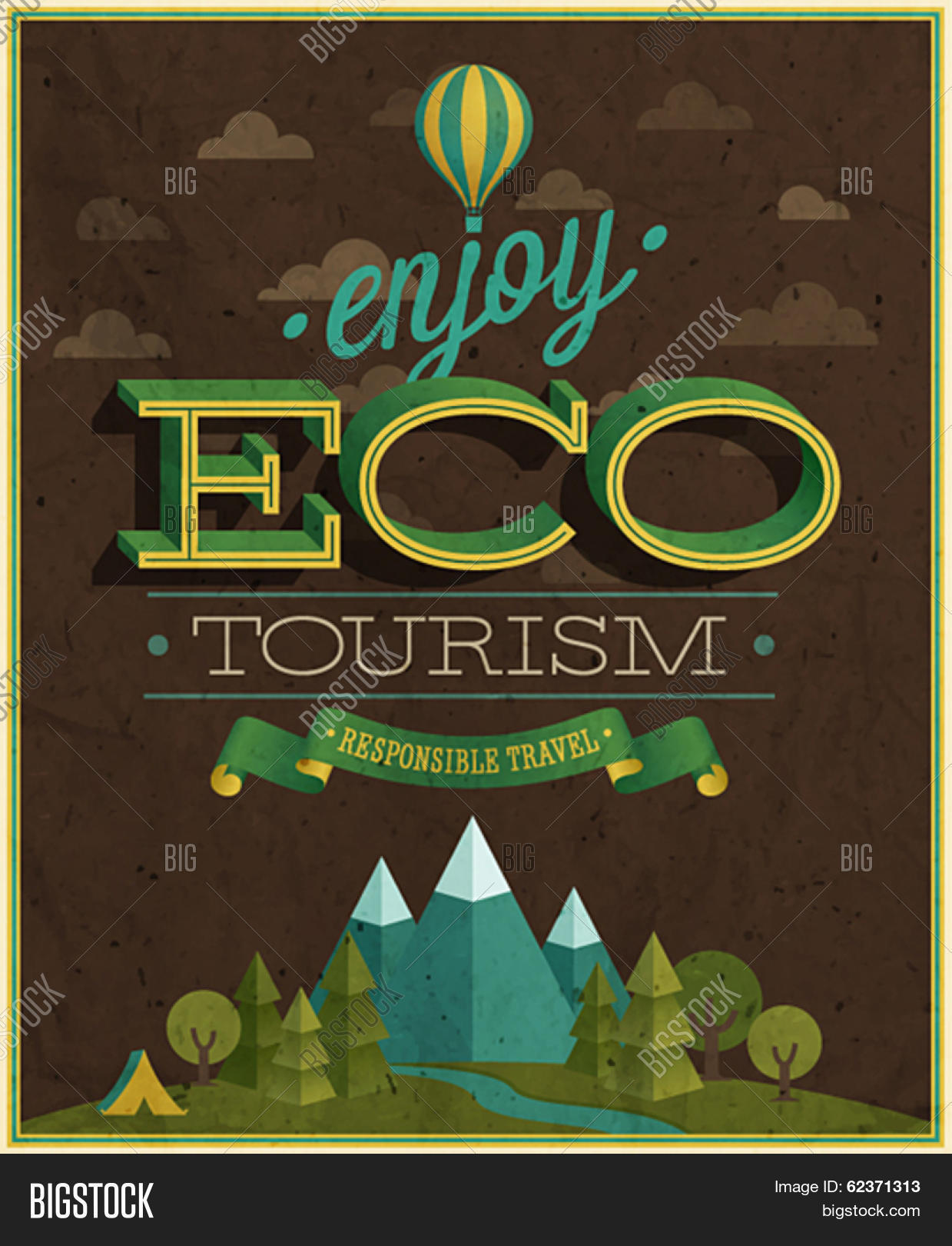 Eco Travel Poster. Vector & Photo (Free Trial) | Bigstock