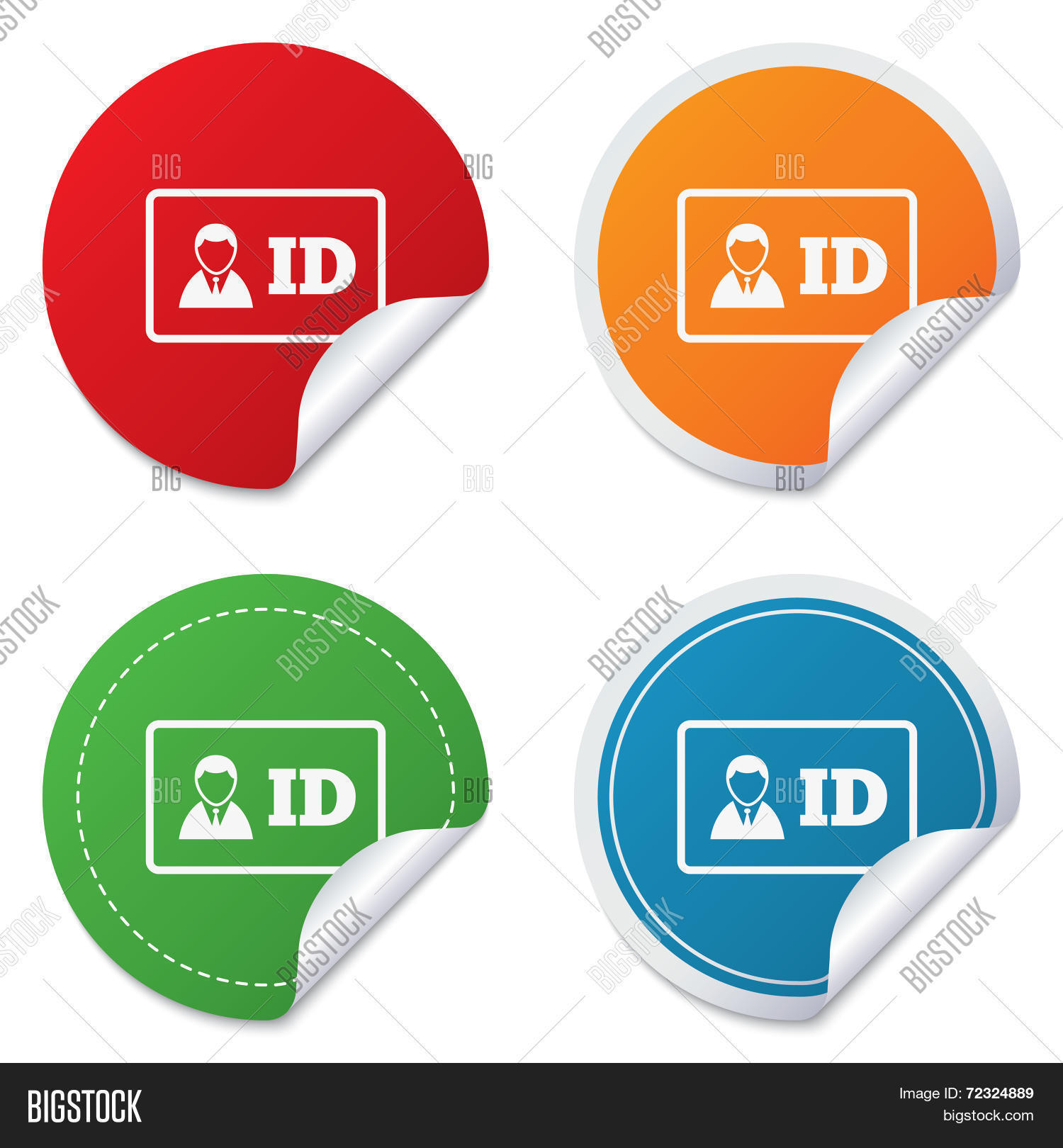 ID Card Sign Icon. Vector & Photo (Free Trial) | Bigstock