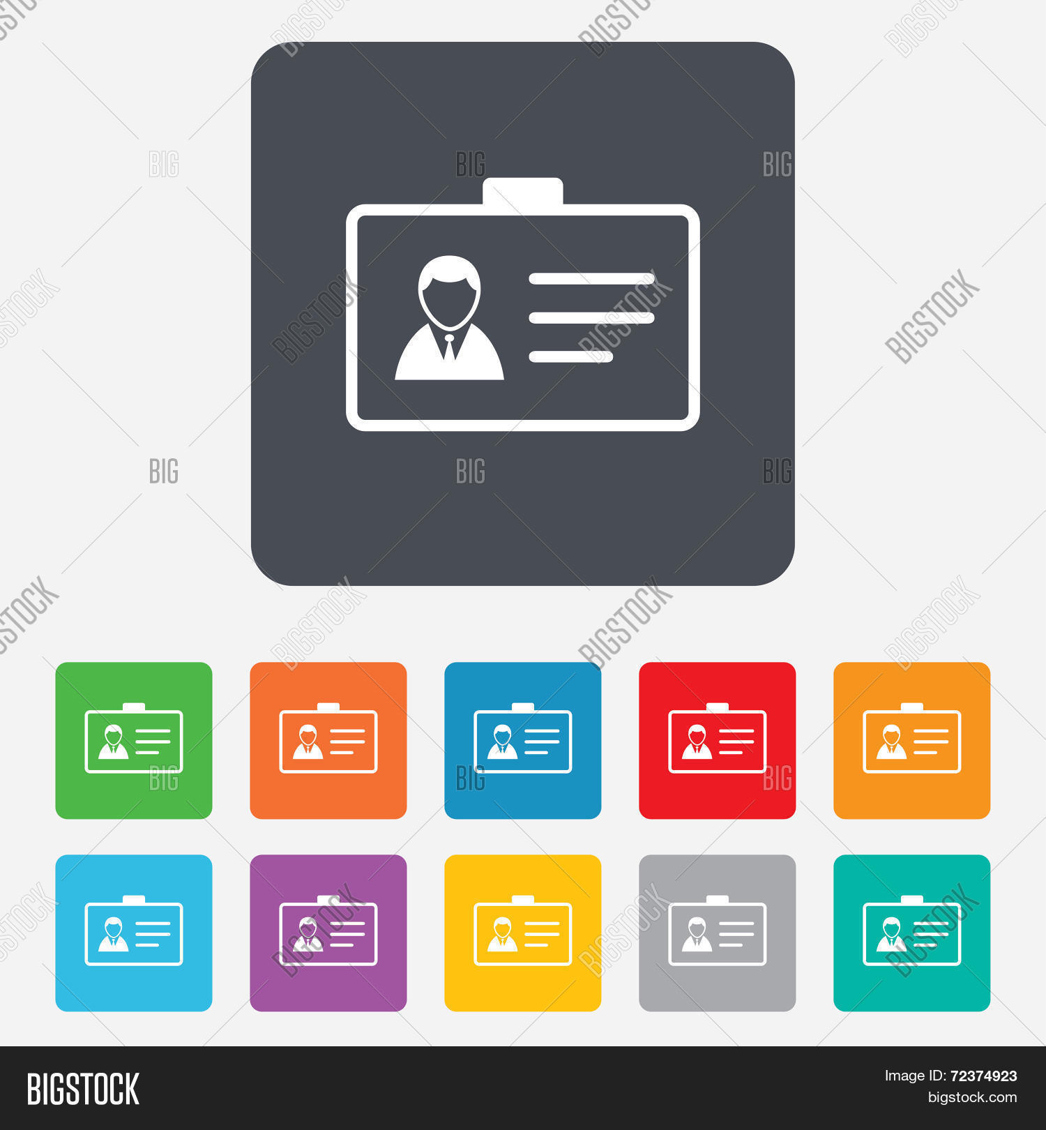 ID Card Sign Icon. Vector & Photo (Free Trial) | Bigstock