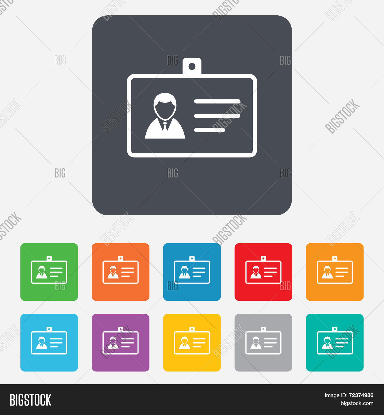 ID Card Sign Icon. Vector & Photo (Free Trial) | Bigstock