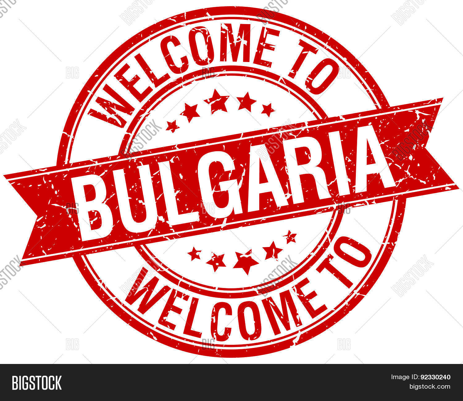 Welcome Bulgaria Red Vector & Photo (Free Trial) | Bigstock