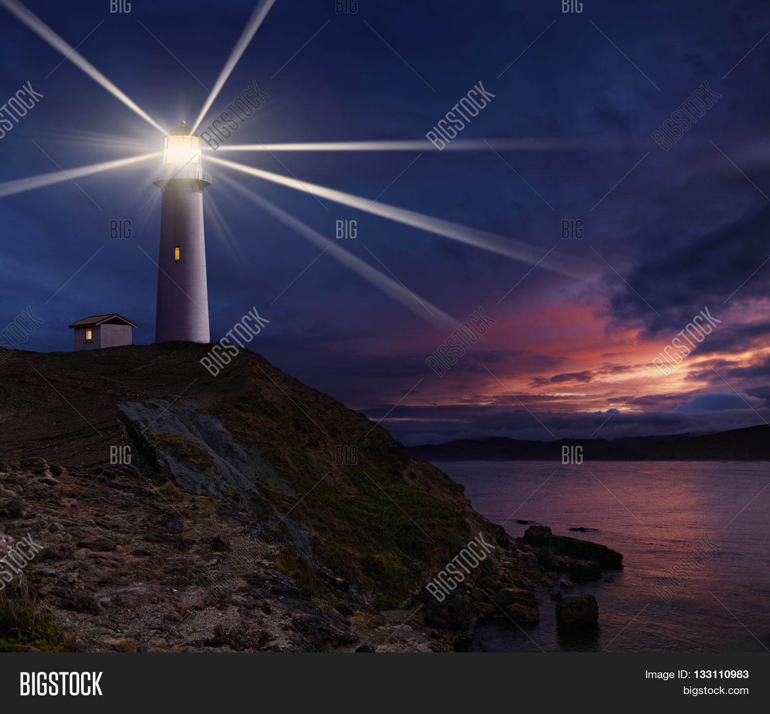 Lighthouse On Island Image & Photo (Free Trial) | Bigstock