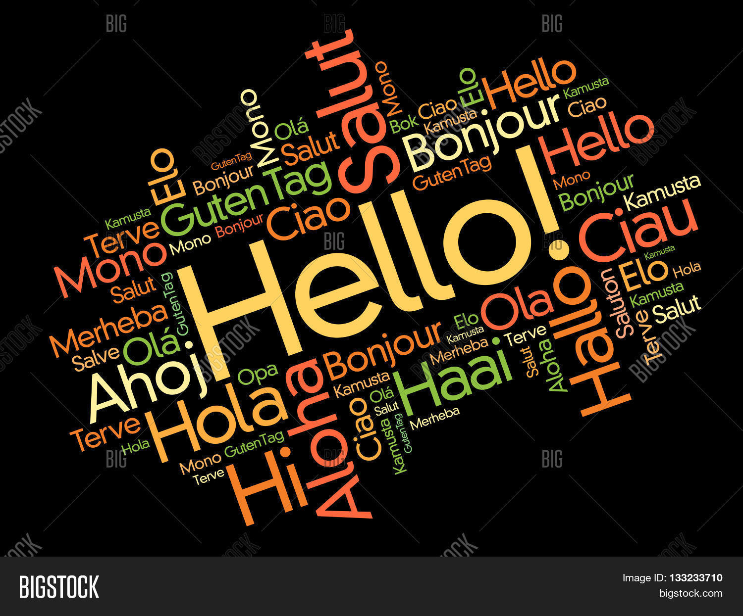 Hello Word Cloud Image & Photo (Free Trial) | Bigstock