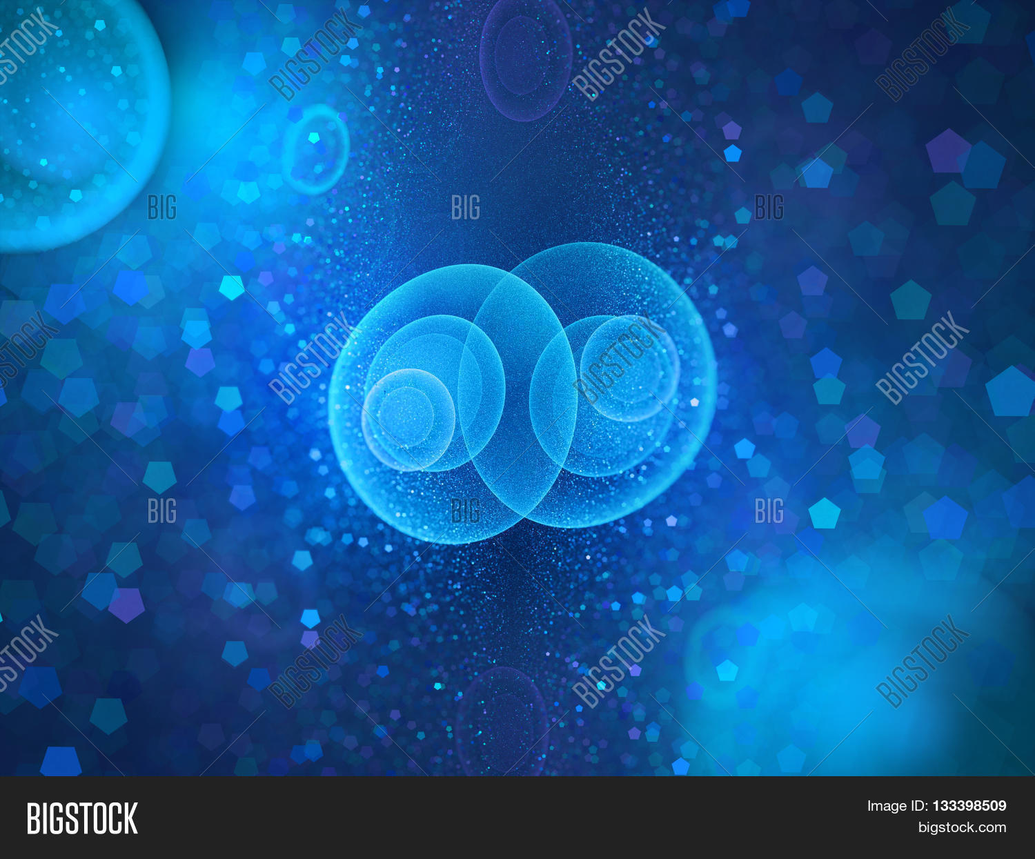 Blue Glowing Cell Image & Photo (Free Trial) | Bigstock