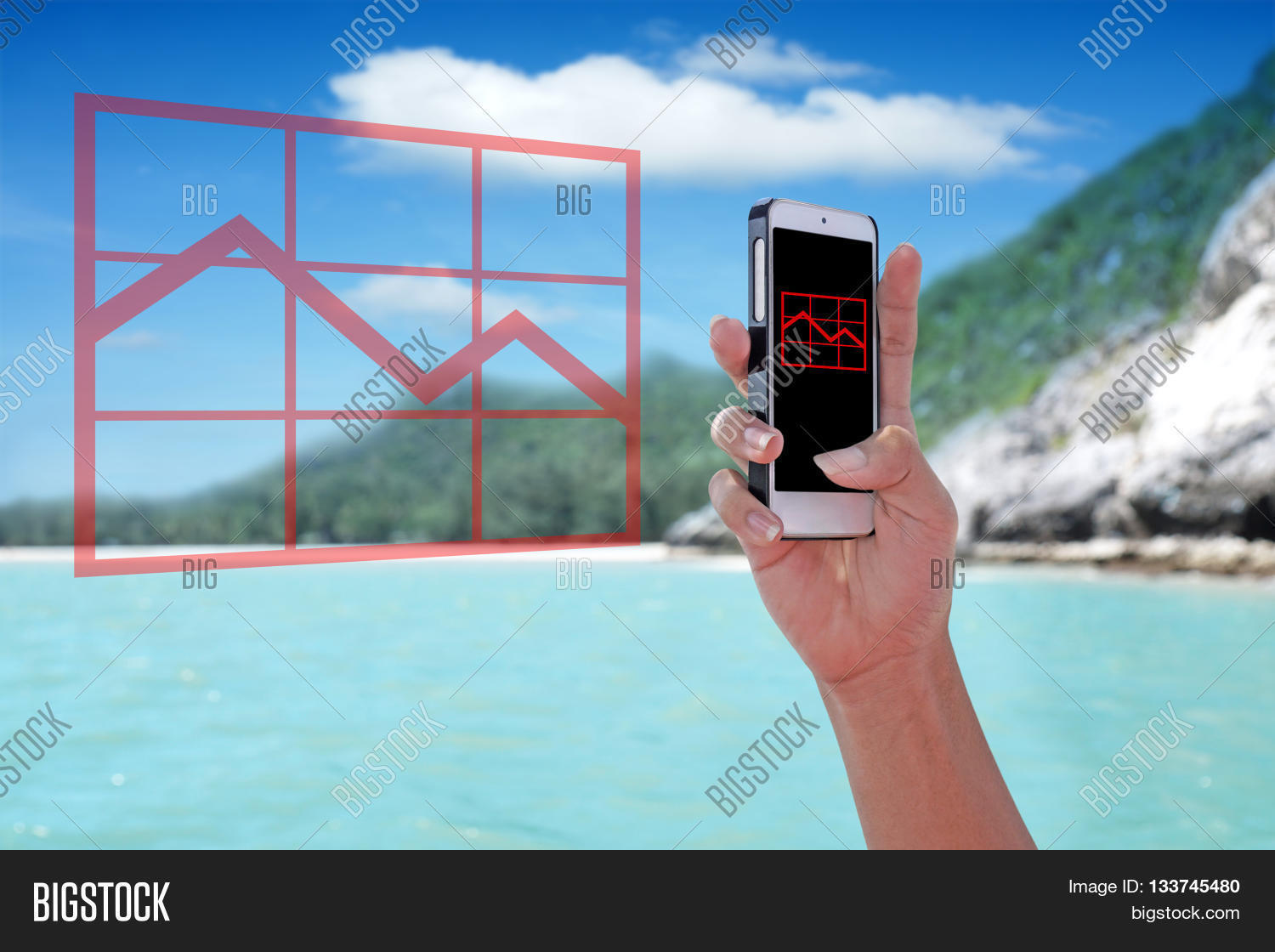 "red Falling Graph Image & Photo (Free Trial) | Bigstock