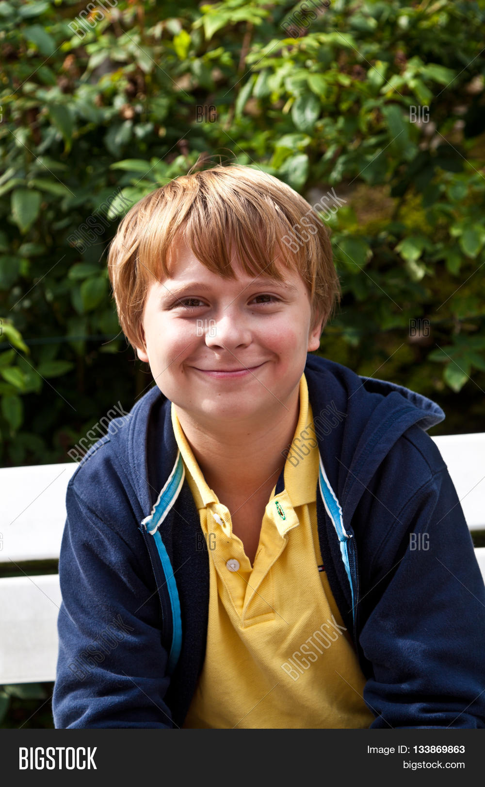Boy Sitting On Bench Image & Photo (Free Trial) | Bigstock