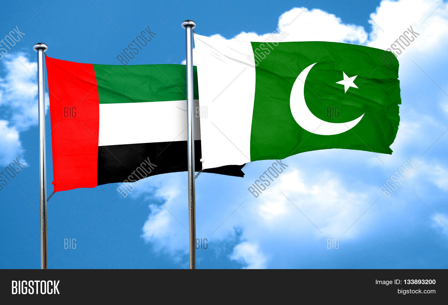 Uae Flag Pakistan Flag Image & Photo (Free Trial) | Bigstock