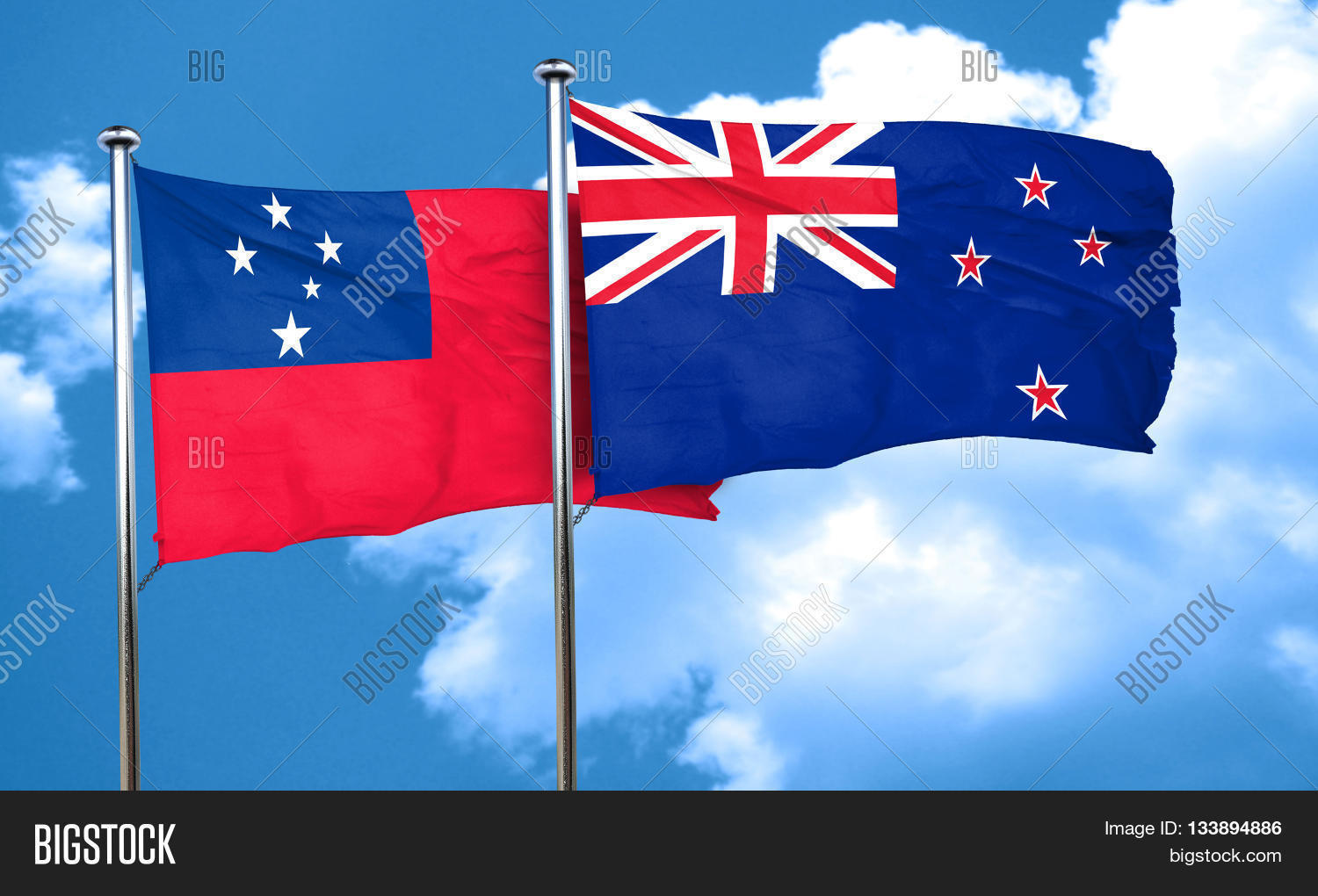 Samoa Flag New Zealand Image & Photo (Free Trial) | Bigstock