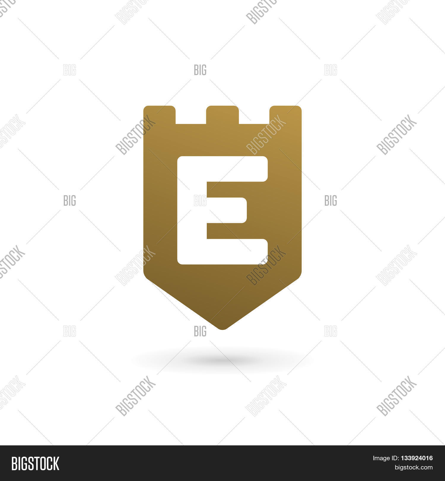Letter E Shield Logo Vector & Photo (Free Trial) | Bigstock
