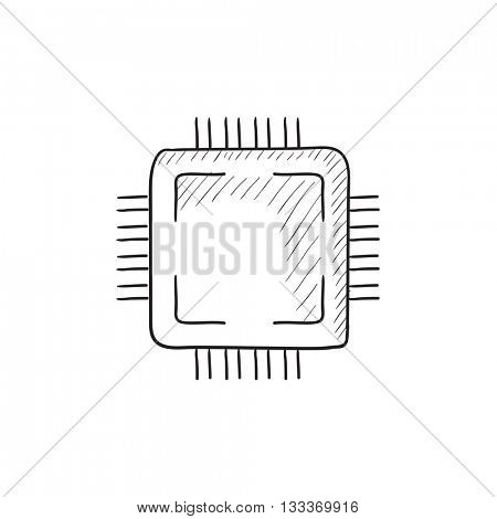 Computer Cpu Sketch