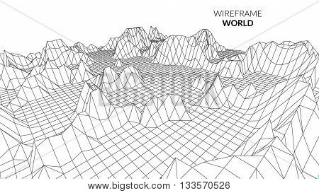 Wireframe Landscape Vector & Photo (Free Trial) | Bigstock