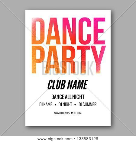 Dance Party Poster Vector & Photo (Free Trial) | Bigstock