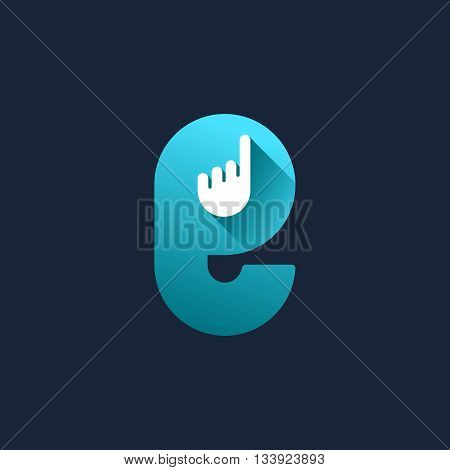 Letter E Hand Logo Vector & Photo (Free Trial) | Bigstock
