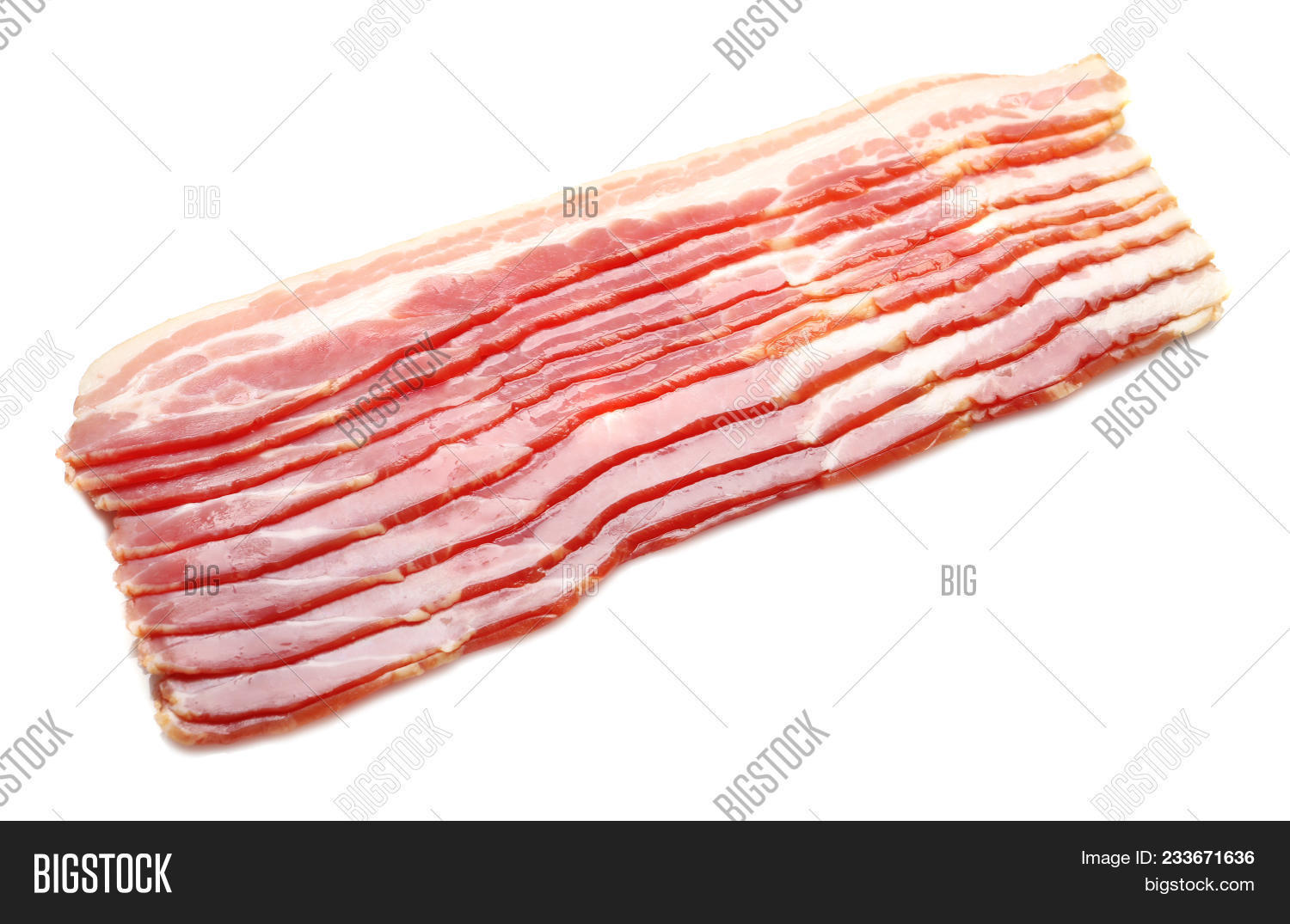 Uncooked Bacon Strip