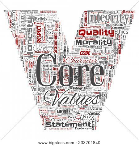 Conceptual Core Values Image & Photo (Free Trial) | Bigstock