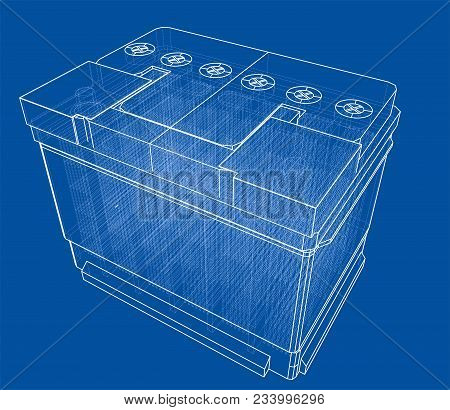 Battery Car Outline. Vector & Photo (Free Trial) | Bigstock
