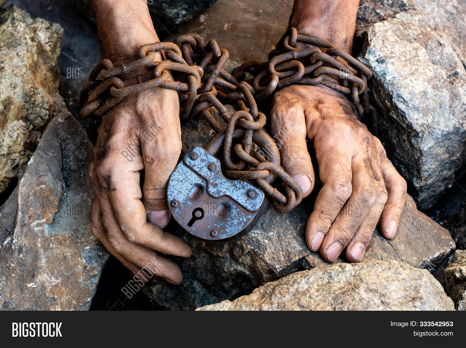 Mans Hands Chained Image And Photo Free Trial Bigstock