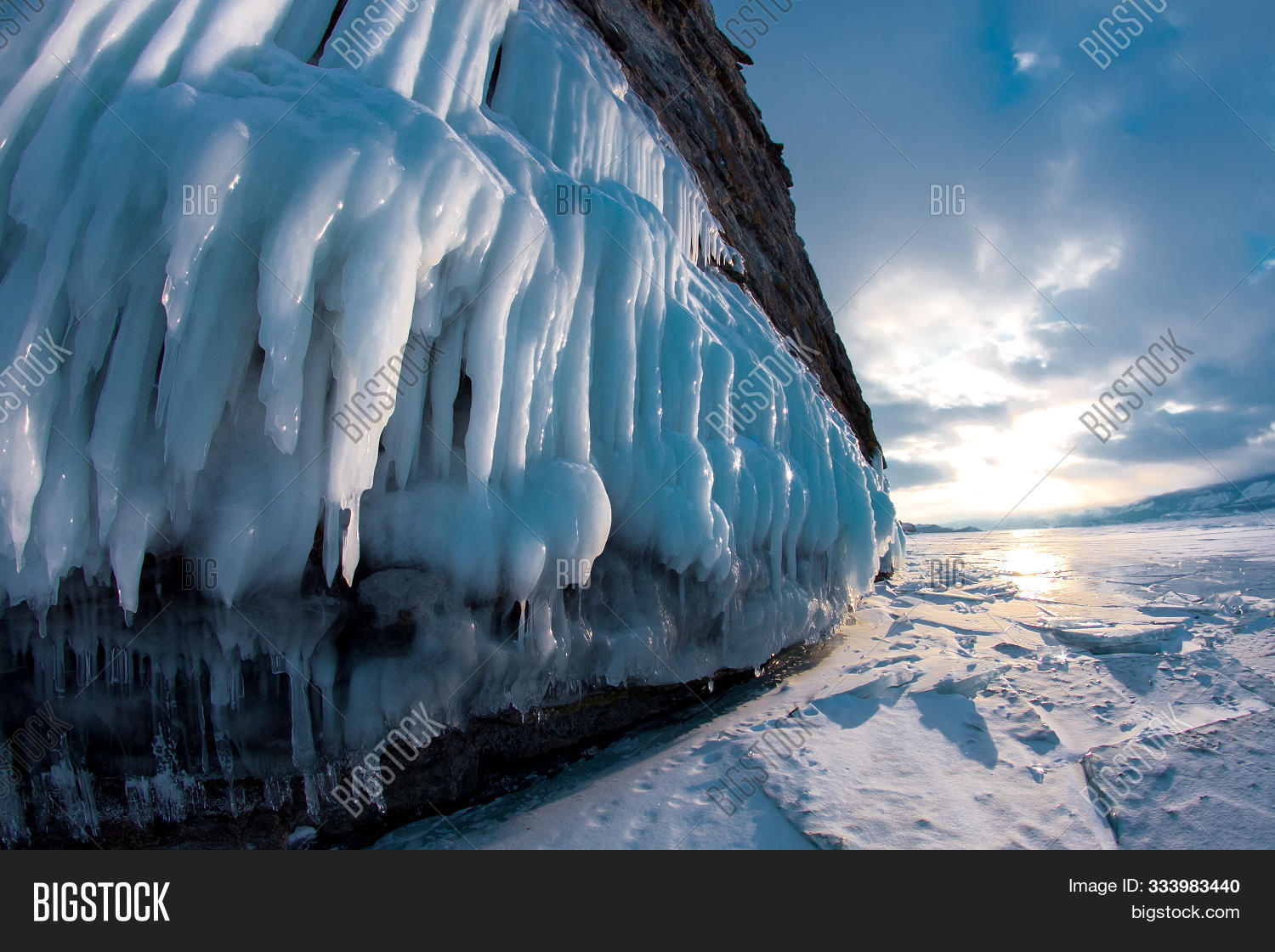 Ice On Lake Baikal. Image & Photo (Free Trial) | Bigstock